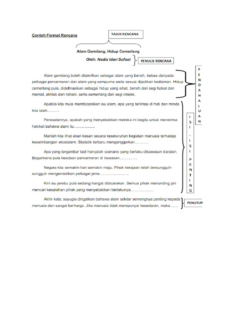 Format Rencana | PDF