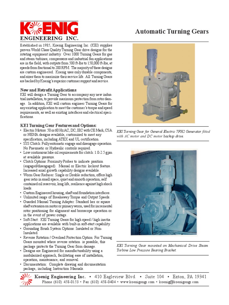 Turning Gear | PDF | Automatic Transmission | Clutch