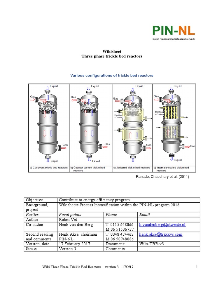 Three-Phase Trickle Bed Reactors Overview | PDF | Hydrogenation ...