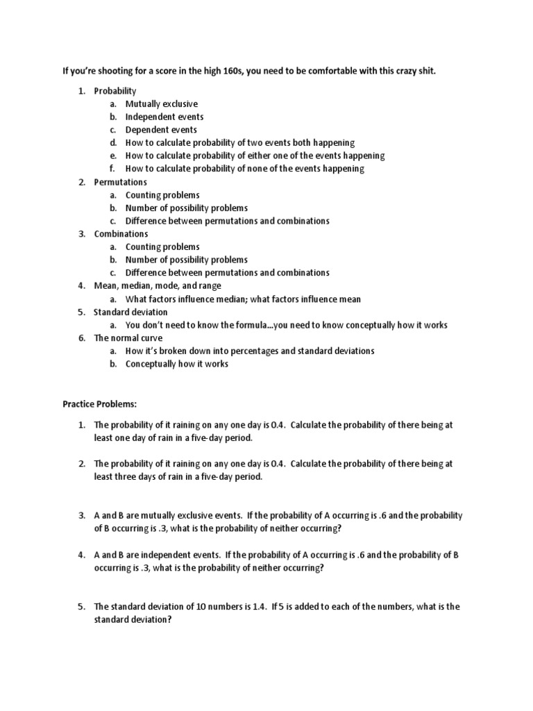 GRE Data and Analysis Problems | PDF | Probability | Standard Deviation
