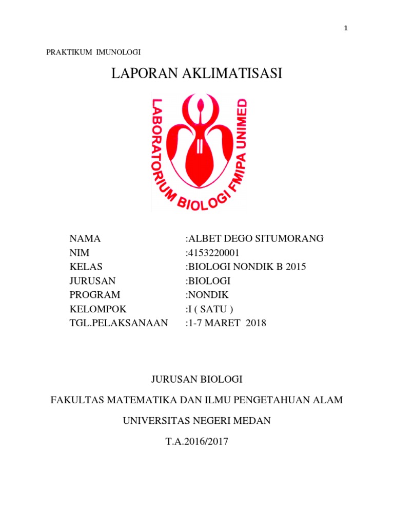 Laporan Aklimatisasi | PDF