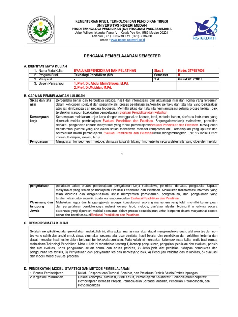 Evaluasi Pendidikan & Pelatihan | PDF
