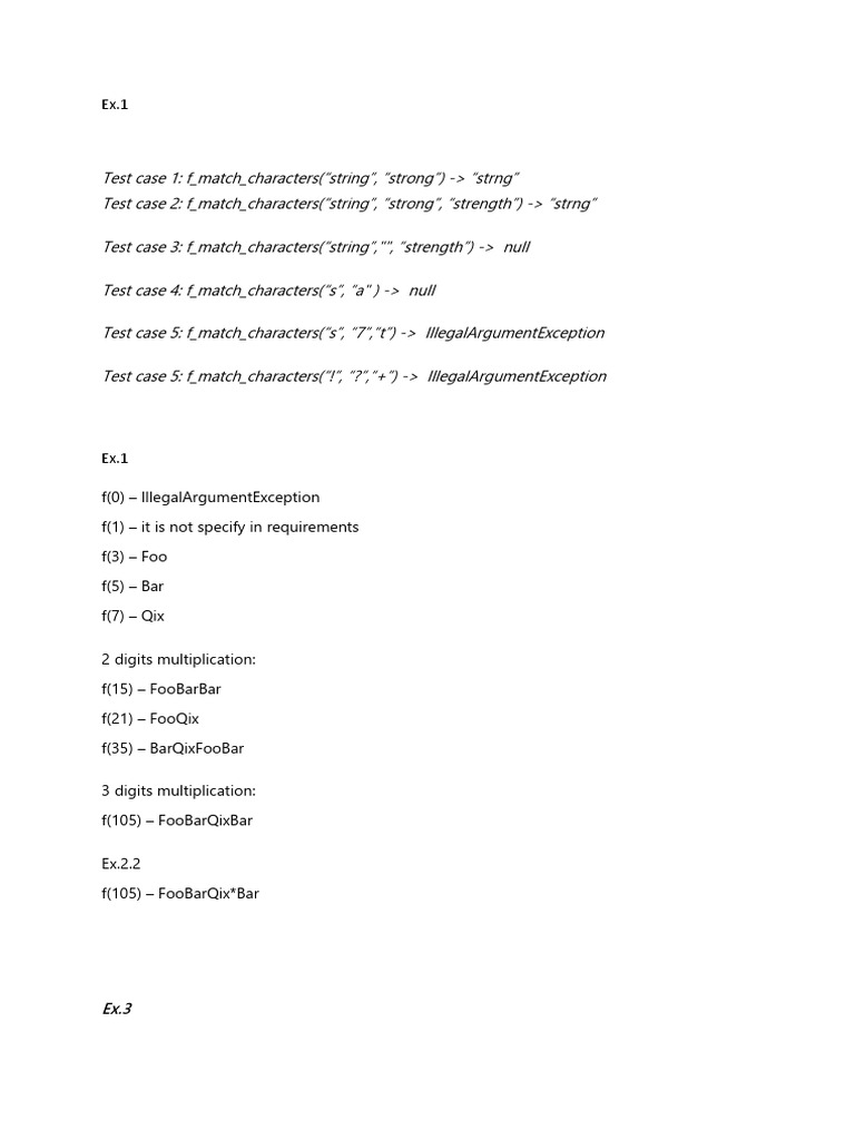 Excercise Answers | PDF | String (Computer Science) | Electrical Engineering