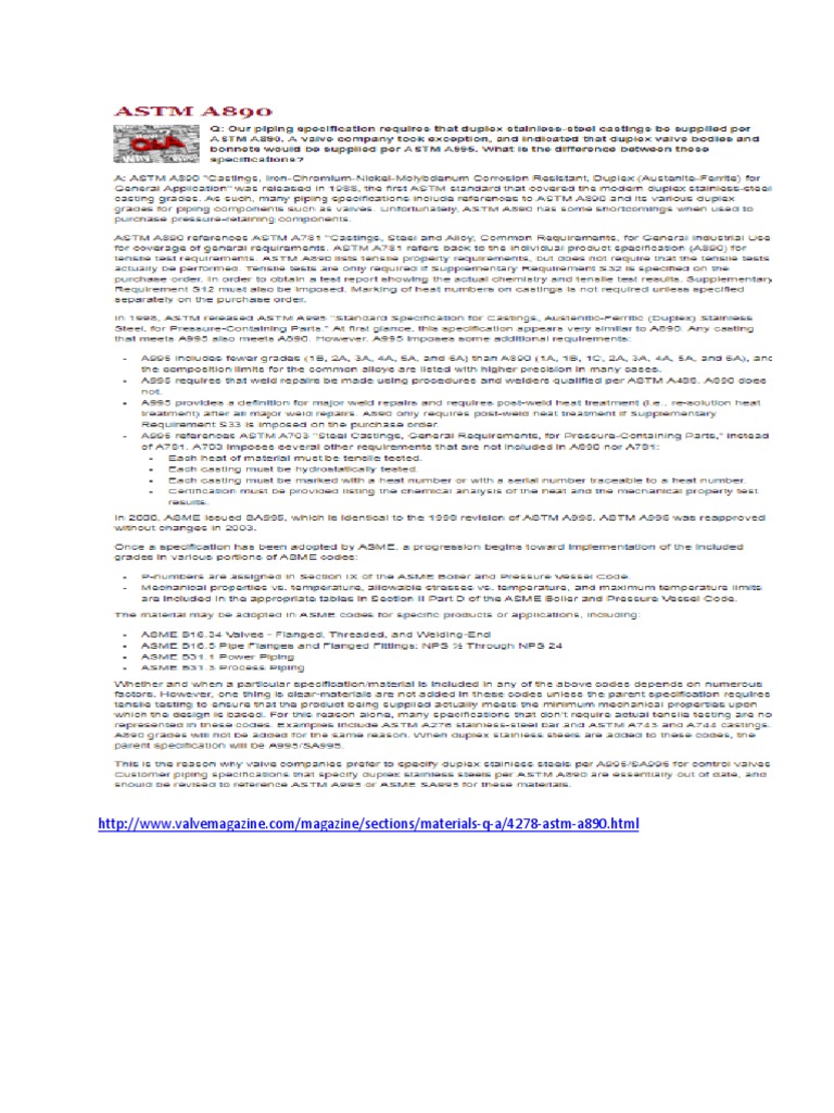 Astm 890 | PDF | Pipe (Fluid Conveyance) | Industries
