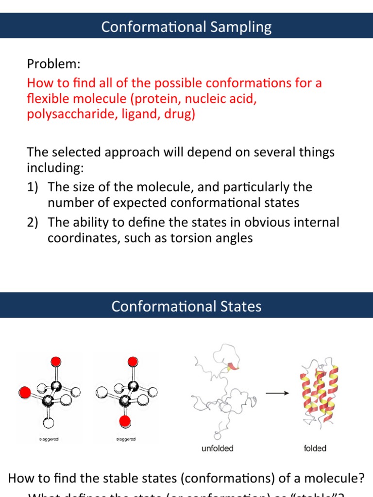 Understanding Conformational Sampling Methods to Explore the ...