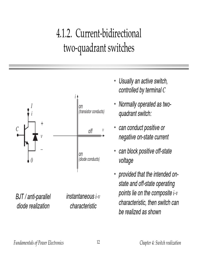 4.2 Current Bidirectional Switches PDF | PDF | Power Electronics ...