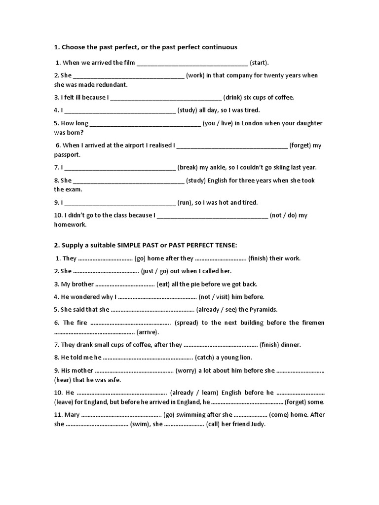 Past Perfect, Past Simple, Reported Speech | PDF