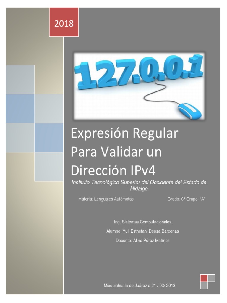 Expression Regular para Validar una Dirección IPv4 | PDF