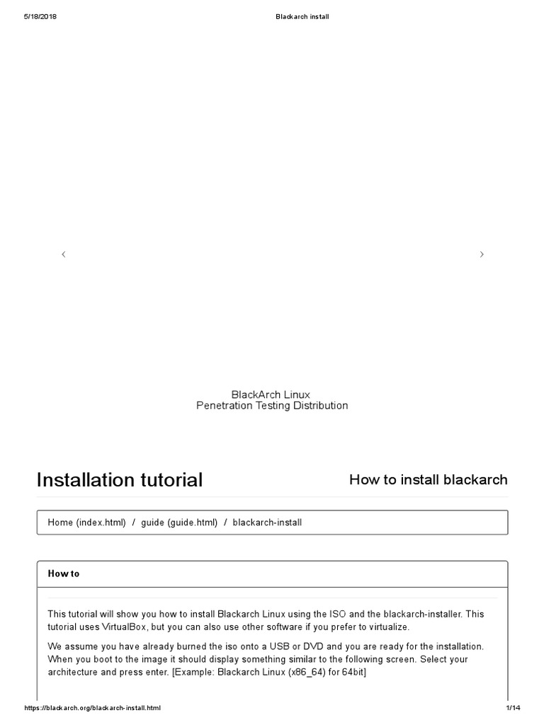 Blackarch Install | PDF | Computer Network | Operating System Technology