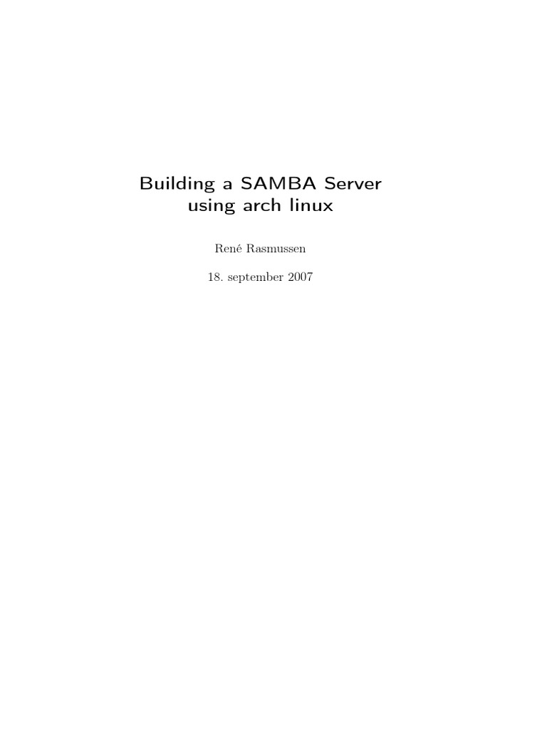 Arch Samba | PDF | Secure Shell | Superuser