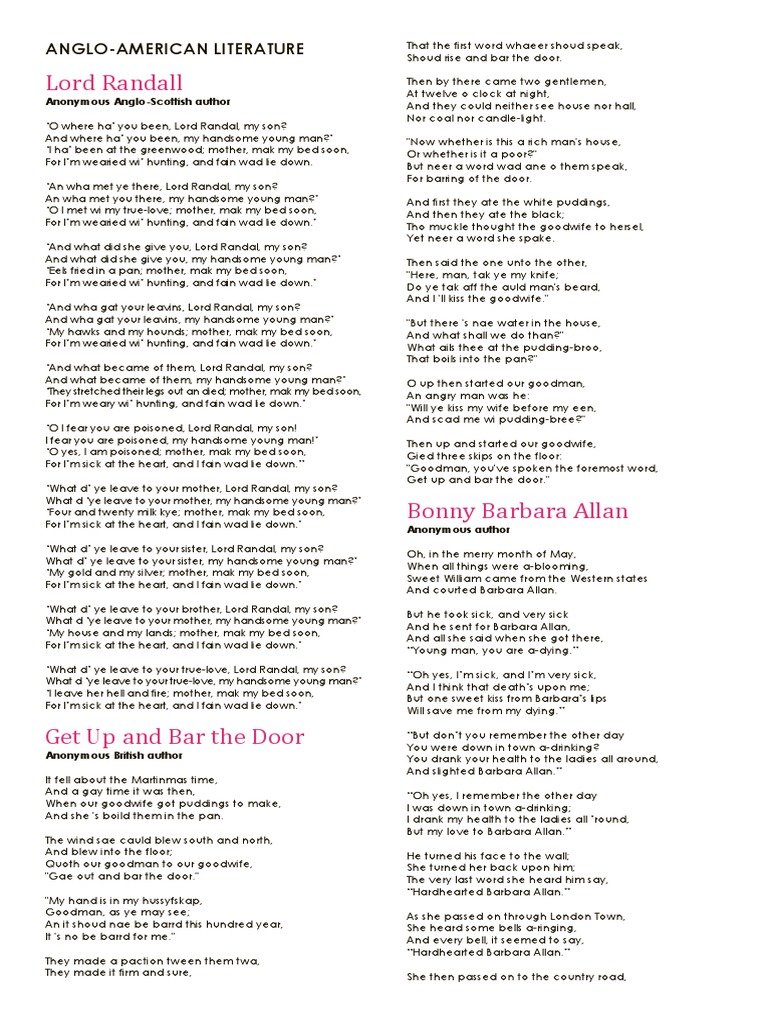 Anglo-American Literature Anthology | PDF | Macbeth | Lancelot