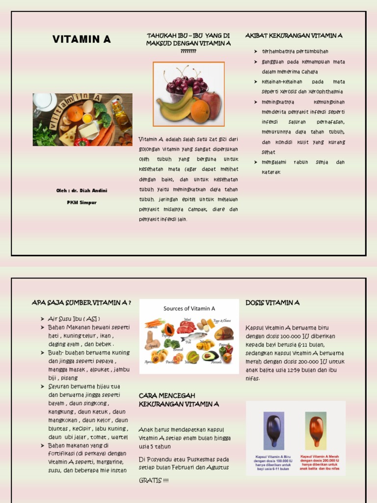 Vitamin A: Oleh: Dr. Diah Andini PKM Simpur | PDF