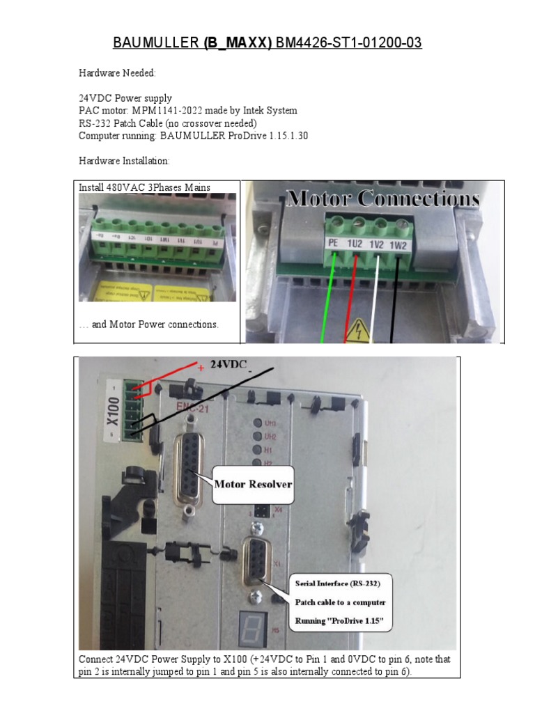 Baumuller B Maxx Test Procedure-1 PDF | PDF | Electrical Engineering ...