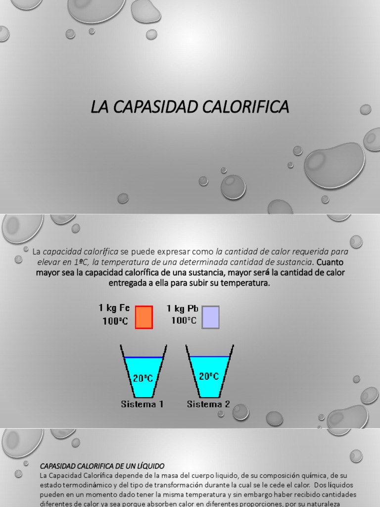 La Capasidad Calorifica | PDF | Capacidad calorífica | Calor
