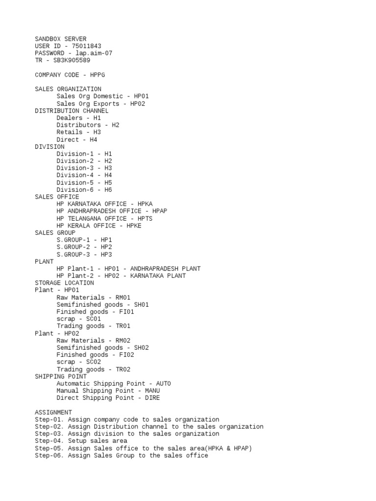Sap SD Practise Work Sandbox-3 | PDF