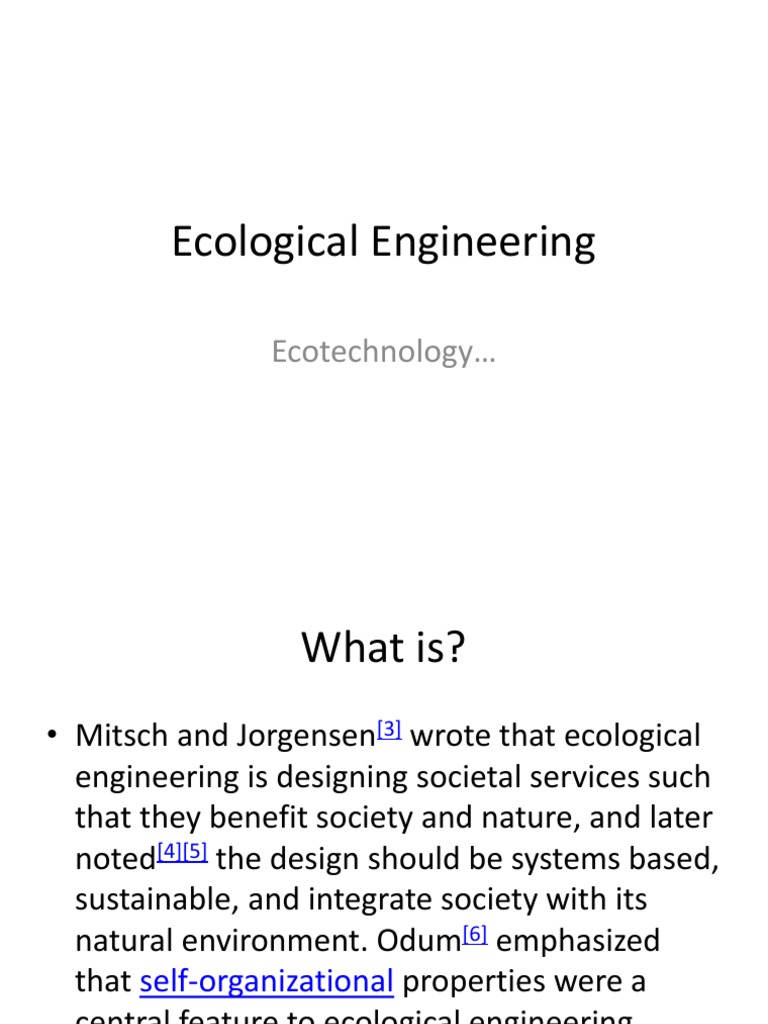 Ecological Engineering | PDF | Systems Ecology | Environment