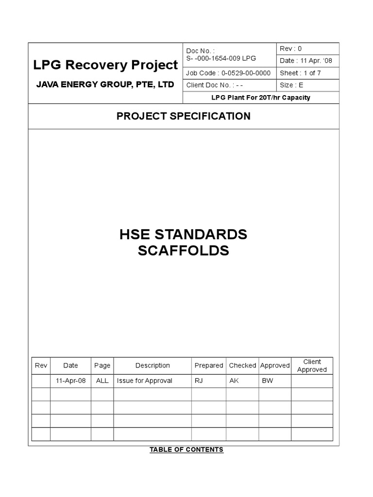 Hse Standards Scaffolds | PDF | Scaffolding | Nature
