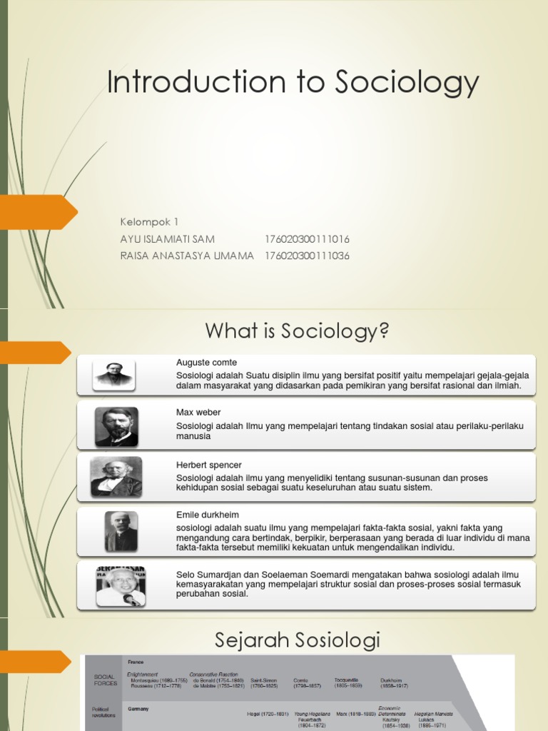 Introduction to Sociology Basics | PDF | History
