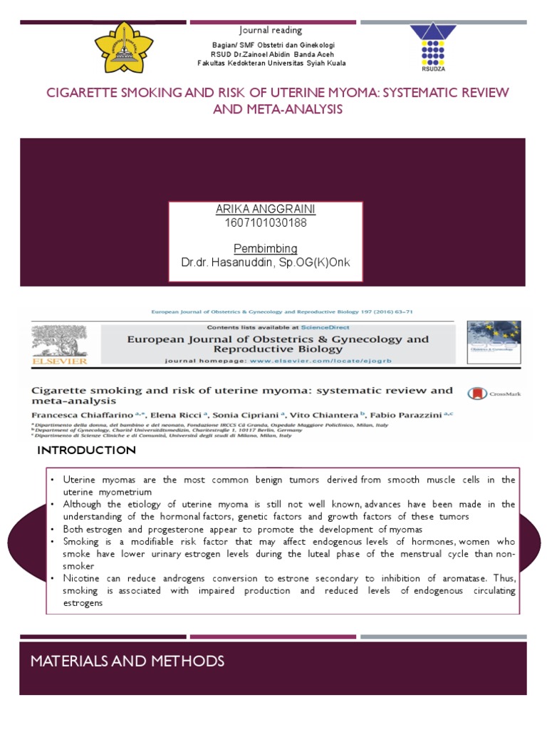 Jurnal Mioma ARIKA | PDF | Estrogen | Meta Analysis
