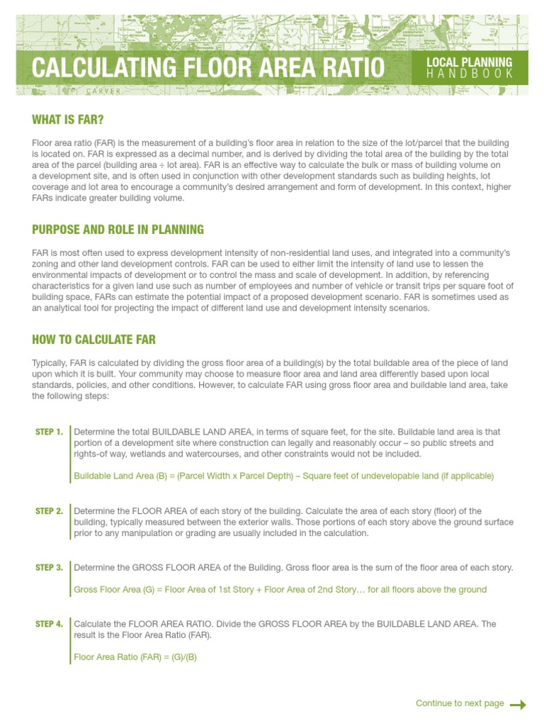 How To Calculating Floor Area Ratio PDF | PDF | Land Lot | Nature