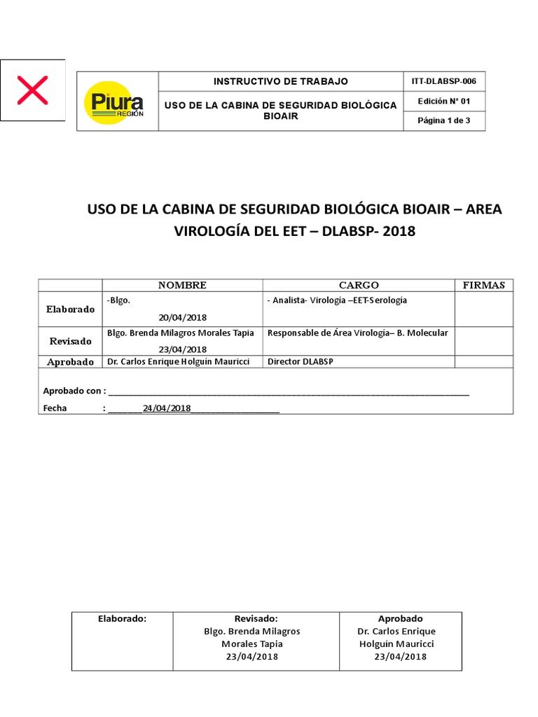 Itt-06 Cabina de Bioseguridad Bioair | PDF | Naturaleza