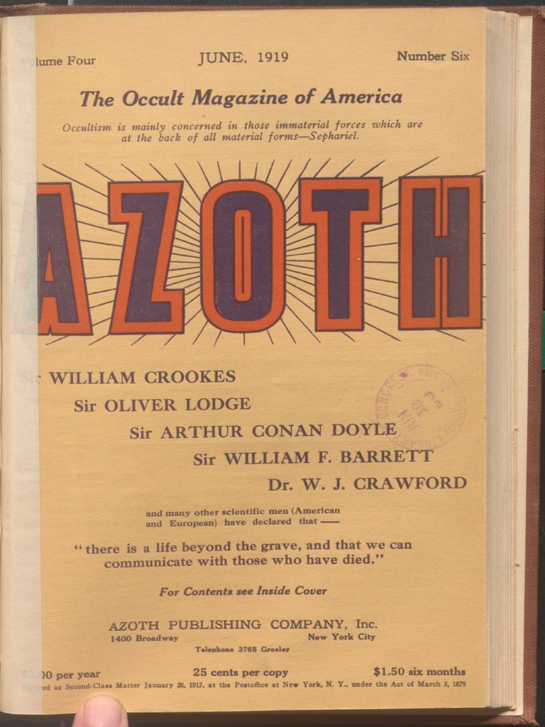 Azoth, June 1919 | PDF