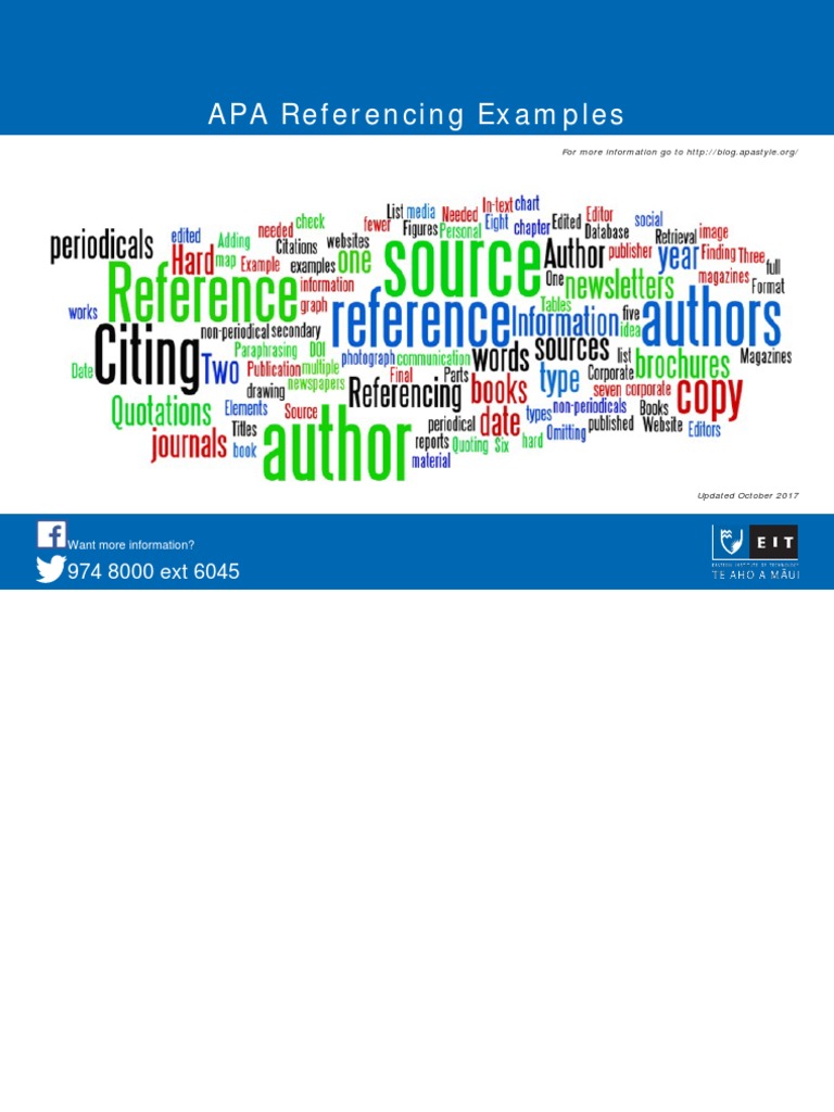 APA Referencing Guide PDF | PDF | E Books | Books