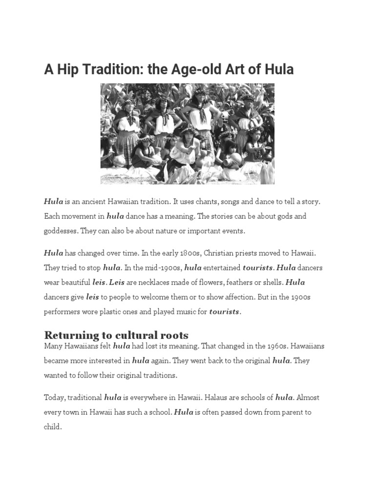 Hula: A Symbolic Hawaiian Tradition | PDF | Art