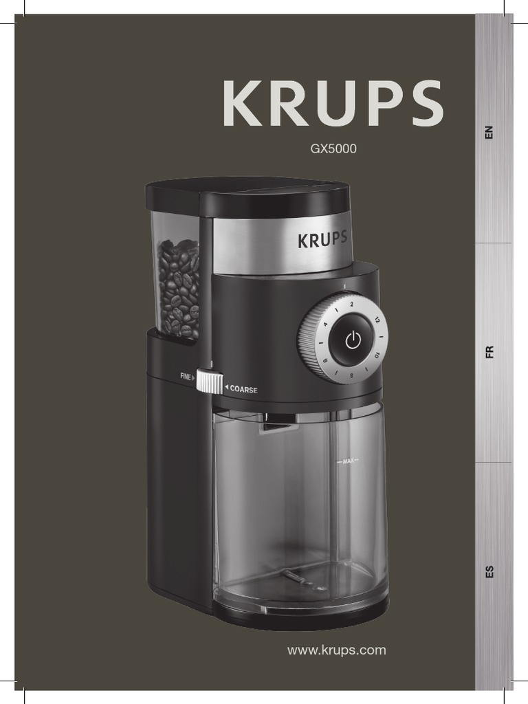 Molino Krups GX5000 | PDF | Cambiar | café