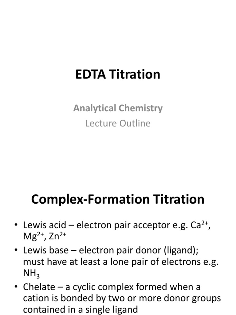 12chem301 EDTA Titration PDF | PDF | Titrage | Chimie