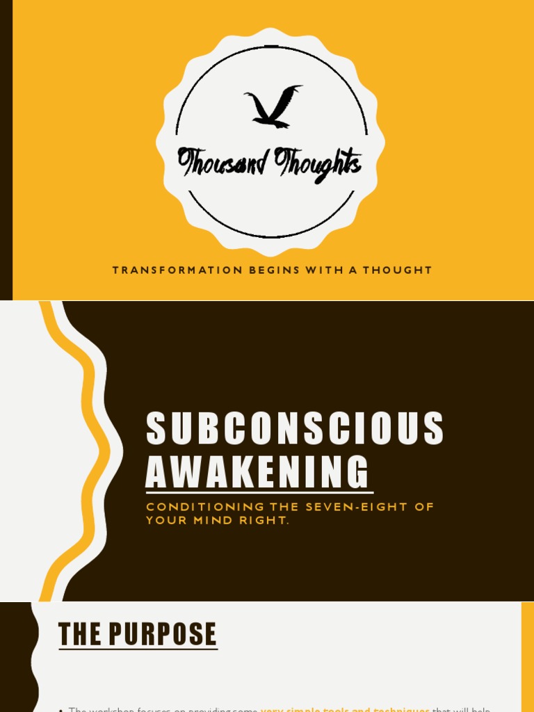 Awakening Your Subconscious Mind | PDF | Mind | Thought