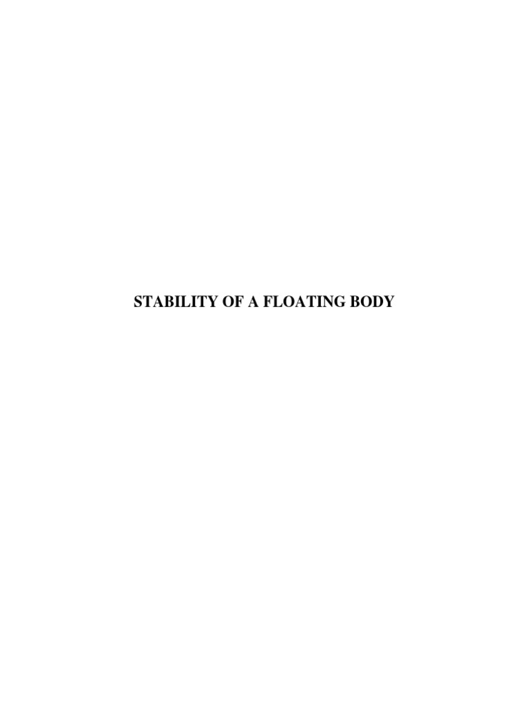 Types of Equilibrium in Floating Bodies | PDF | Buoyancy | Mechanics