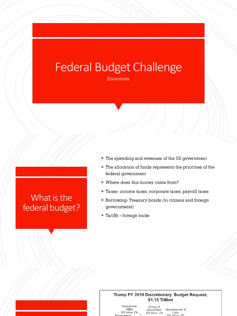 Federal Budget Challenge | PDF | United States Federal Budget | Social ...