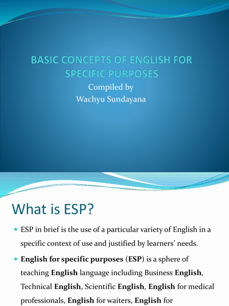 Understanding English for Specific Purposes | PDF | English Language ...