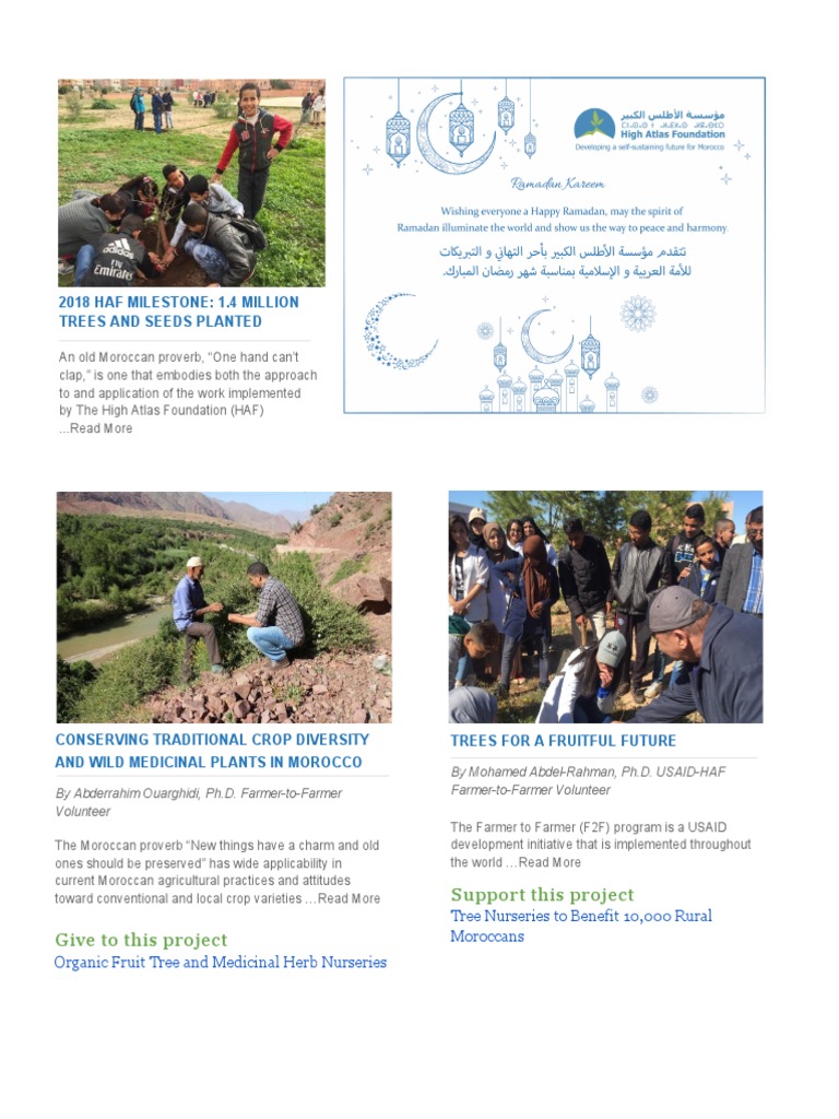 Happy Ramadan and HAF's 2018 | PDF | Morocco | Land Management