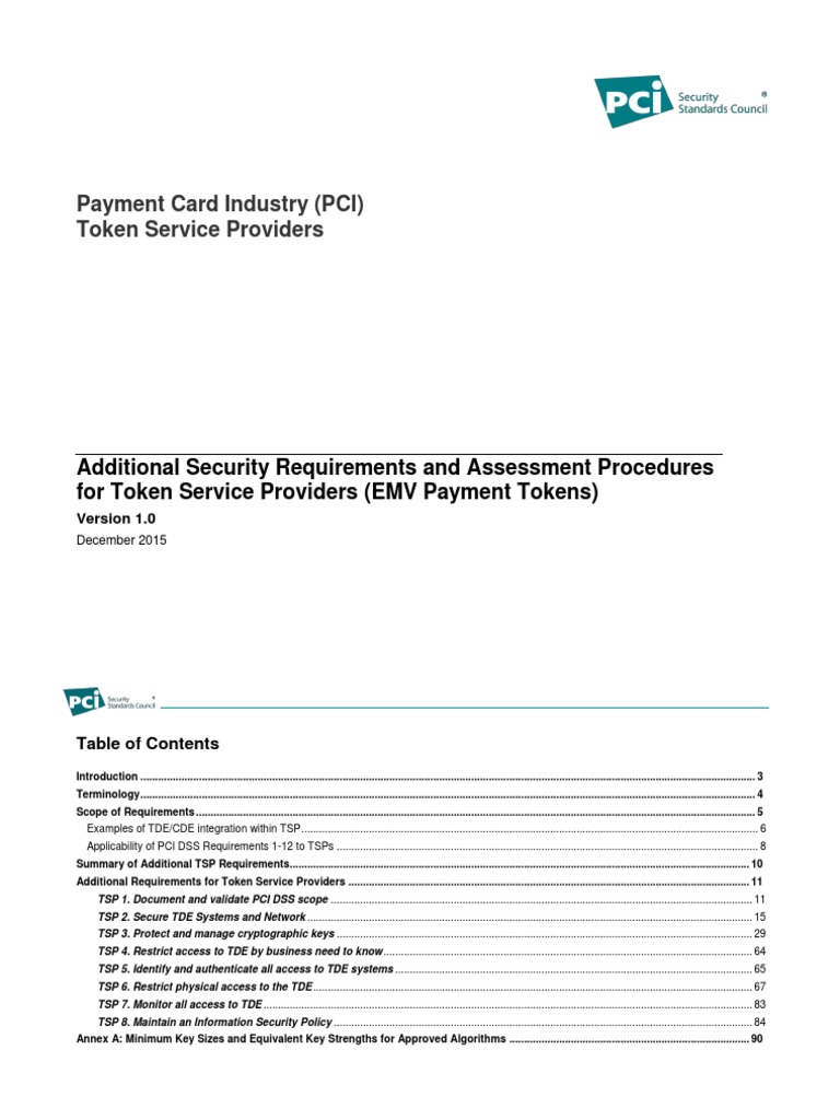 PCI TSP Requirements v1 | PDF | Payment Card Industry Data Security ...