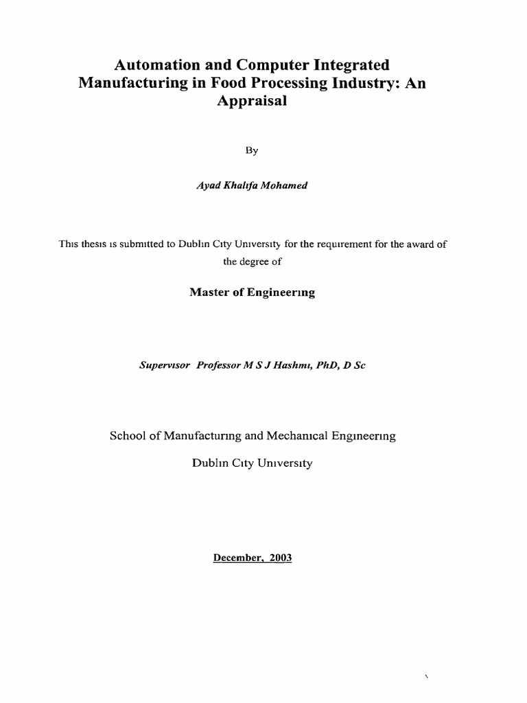 Automation and CIM in Food Processing | PDF | Automation | Logic Gate