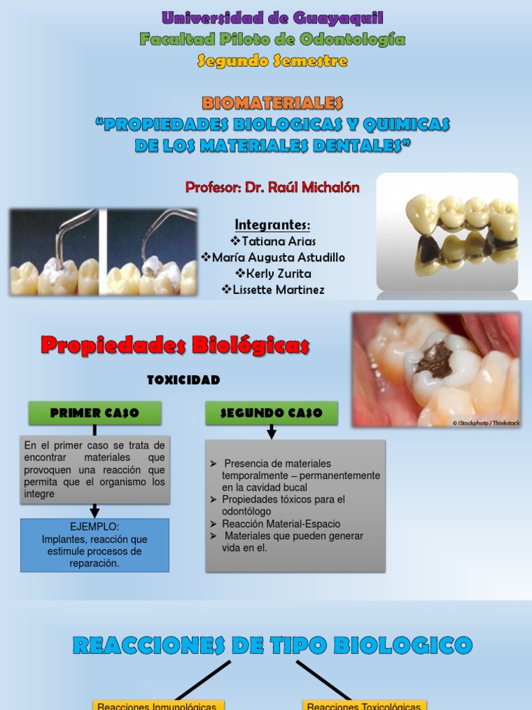 Biomateriales Propiedades Biologicas y Quimicas 2 | PDF | Reacciones ...