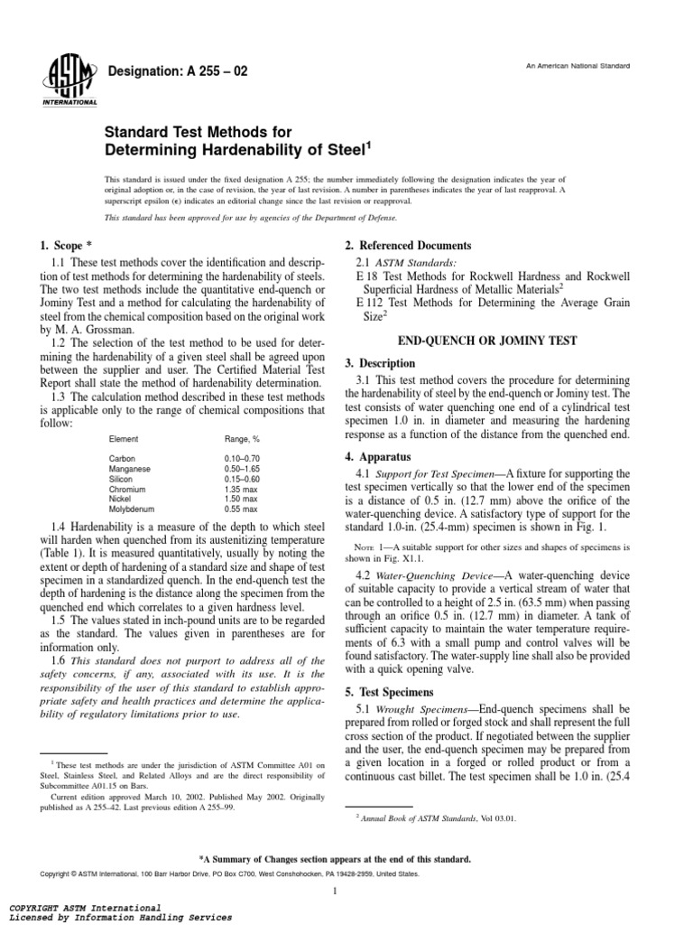 Astm A 255 | PDF | Steel | Alloy