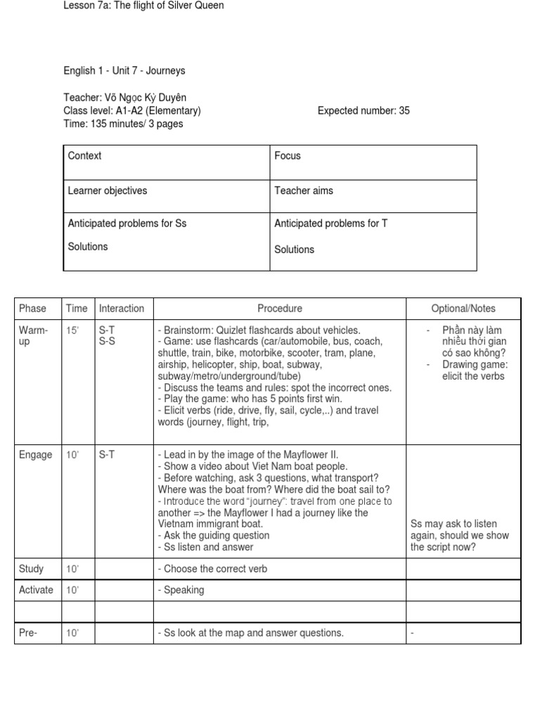 Unit 7: Journeys Lesson Plan | PDF | Question | Cognitive Science