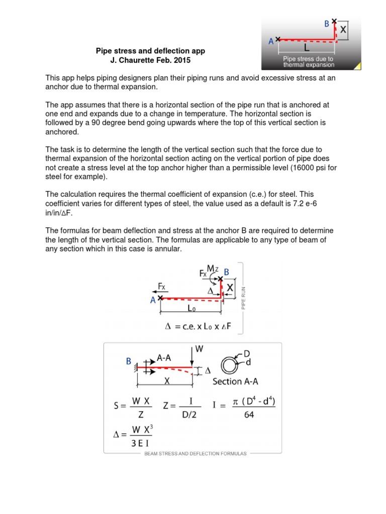 Pipe Stress and Deflection App | PDF