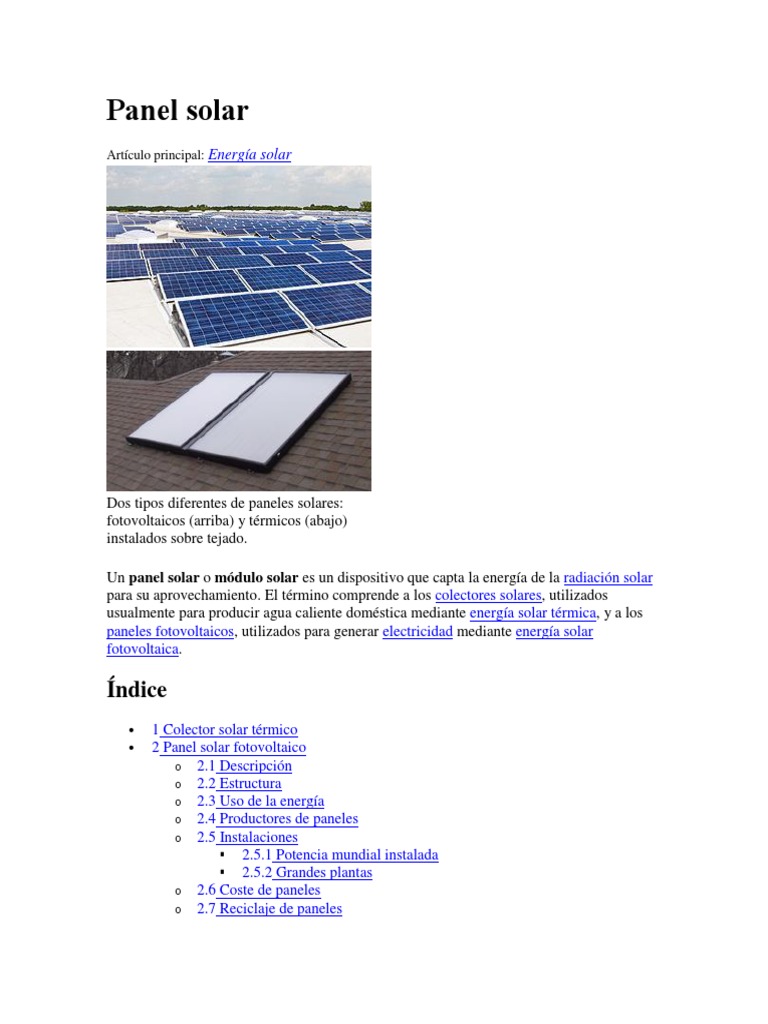 Panel Solar | PDF | Glass Applications | Solar Power
