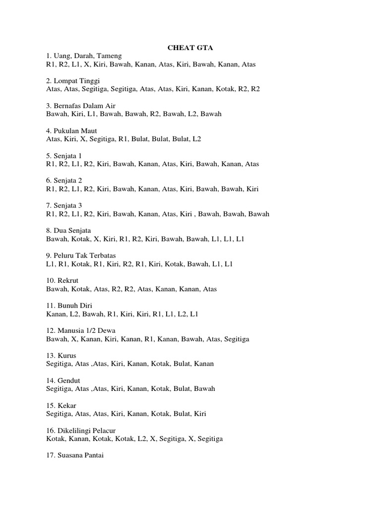 Cheat Gta | PDF