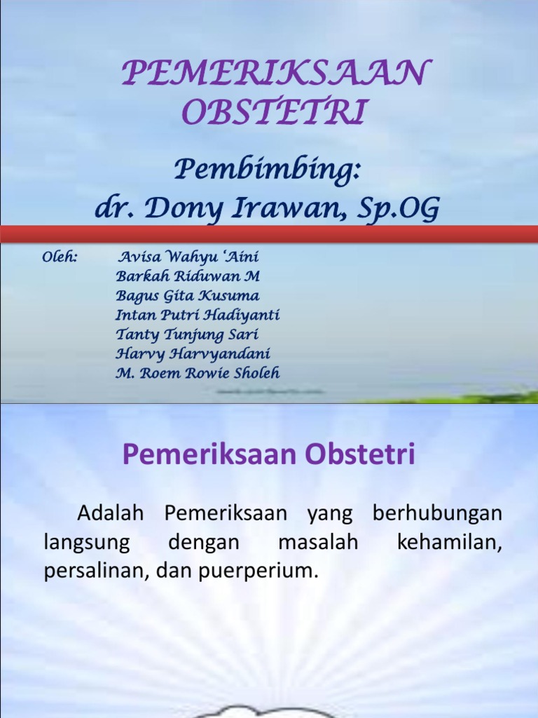 Pemeriksaan Obstetri | PDF