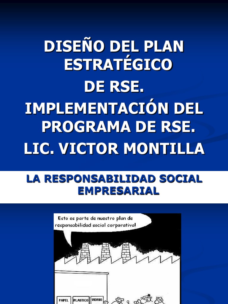Diseno de Un Plan Estrategico de Rse e Implementacion de Rse | PDF ...