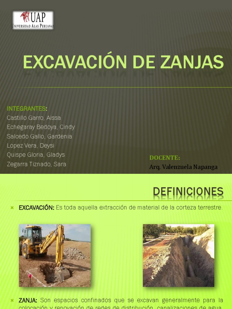Excavación de Zanjas | PDF | Excavación (Arqueología) | Fundación ...