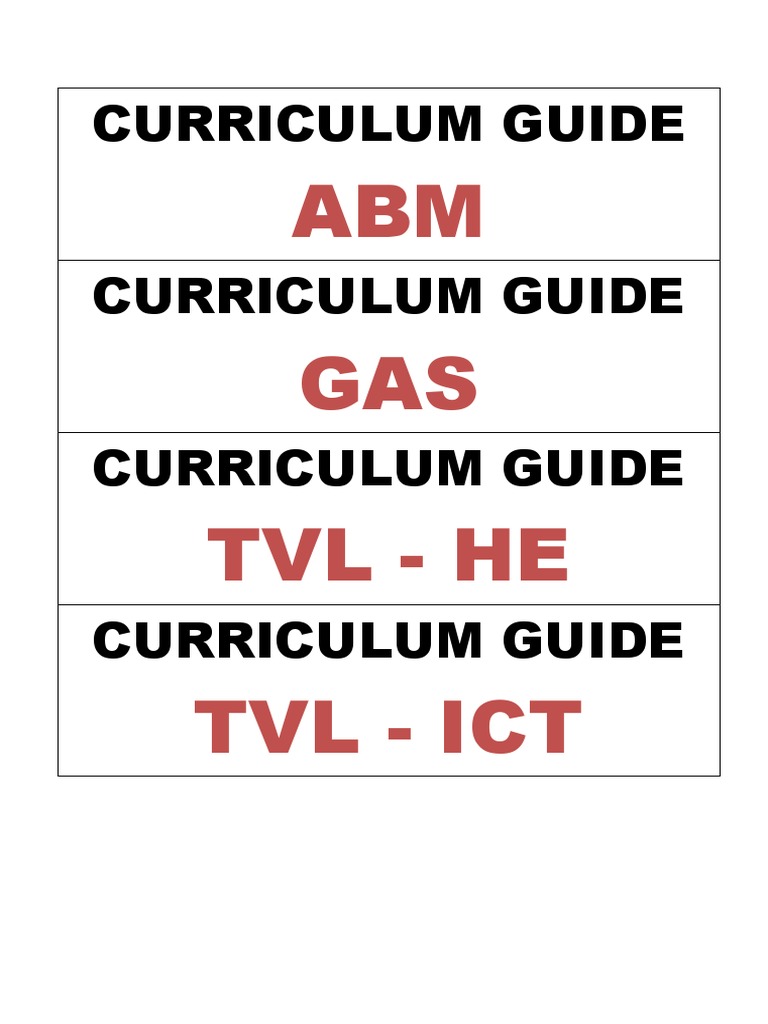 ABM GAS TVL - He TVL - Ict: Curriculum Guide Curriculum Guide ...
