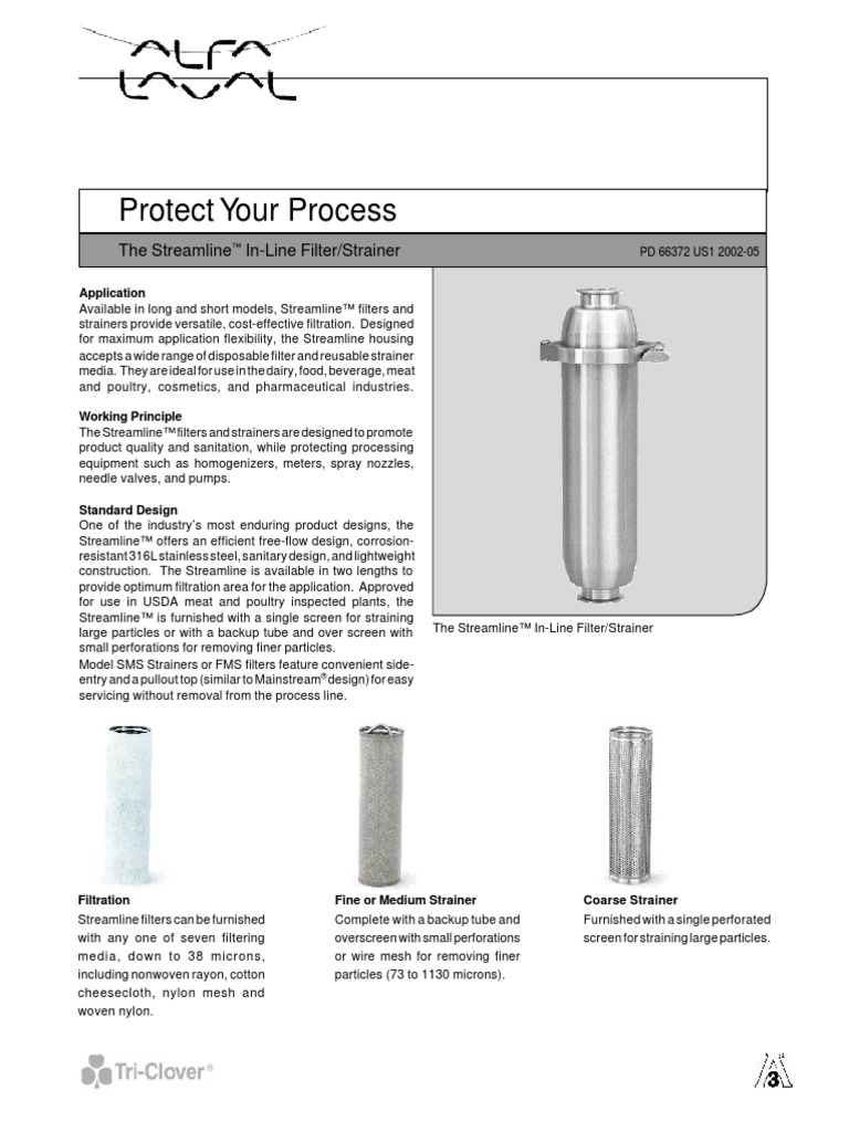 Alfa Laval FilterStrainer - PD | PDF | Nonwoven Fabric | Filtration