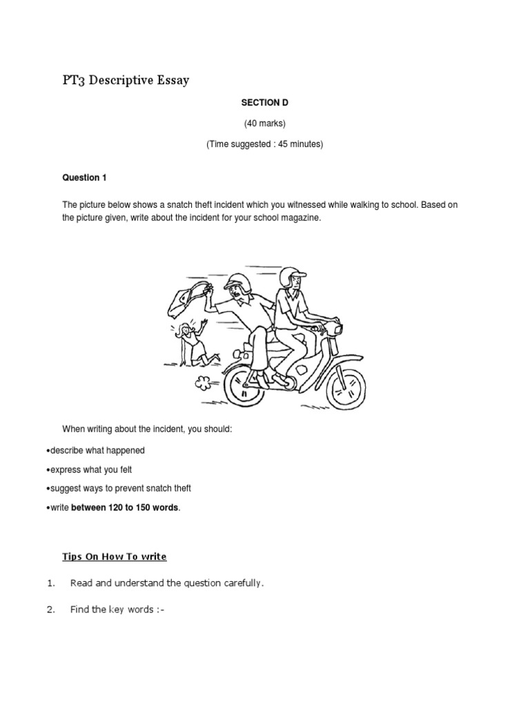 PT3 Descriptive Essay | PDF