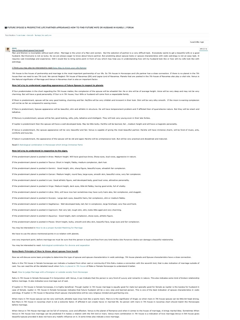 Future Spouse & Prospective Life Partner Appearance-How To Find Fut ...